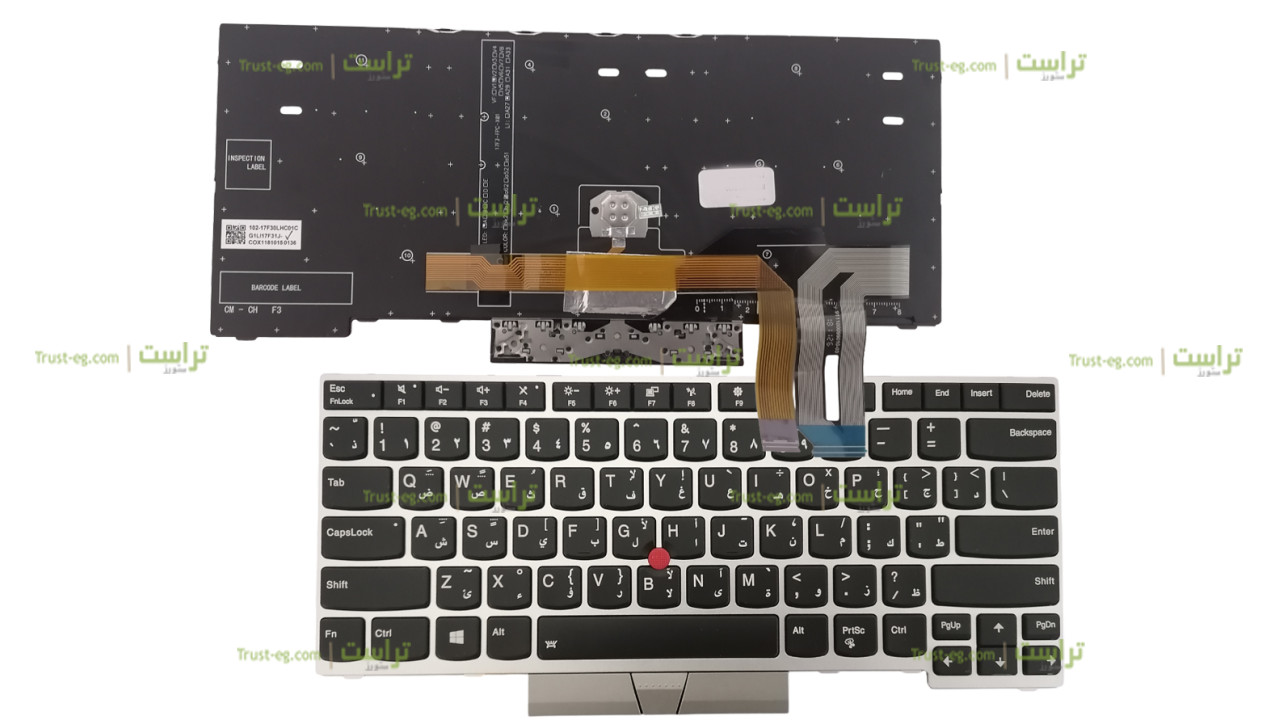 كيبورد لينوفو أصلي - عربي US مضيئة - Genuine Lenovo Thinkpad T490 E480 ...